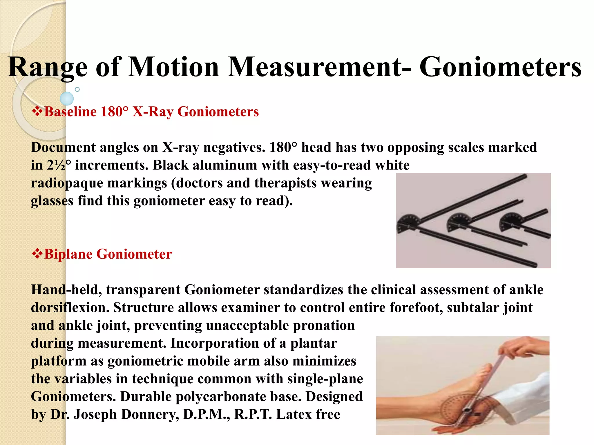 Introduction to Goniometer | PPTX