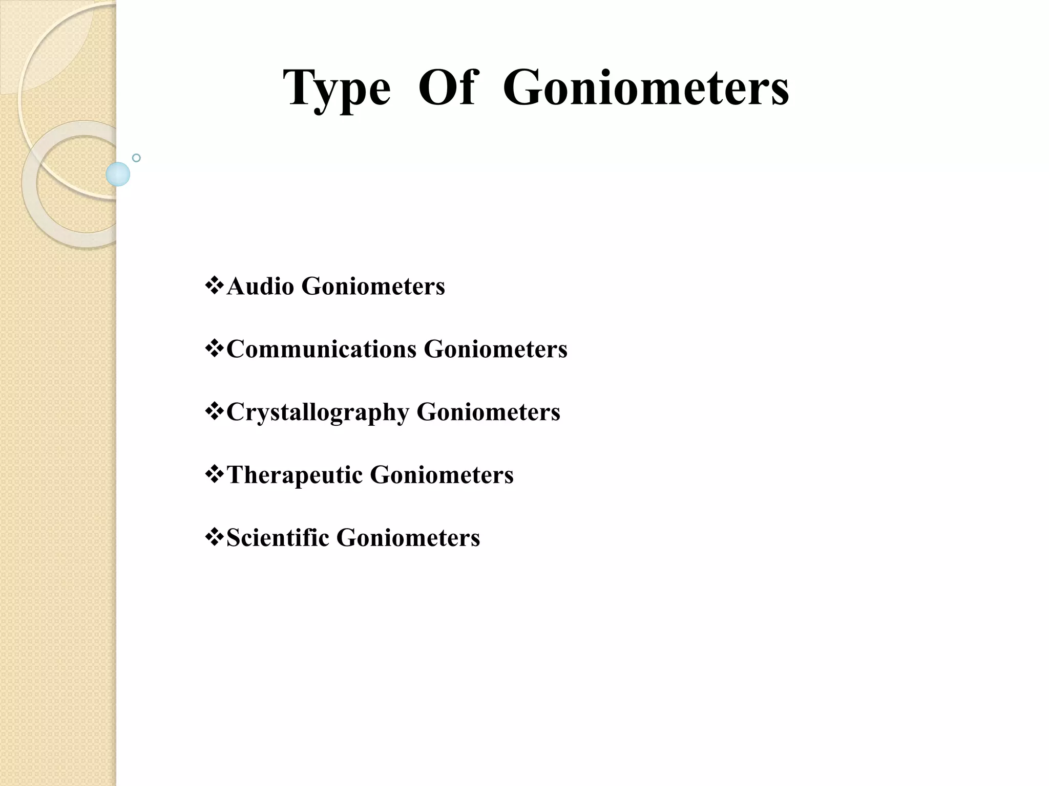 Introduction to Goniometer | PPTX