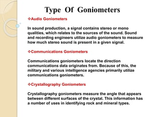 Introduction to Goniometer | PPTX