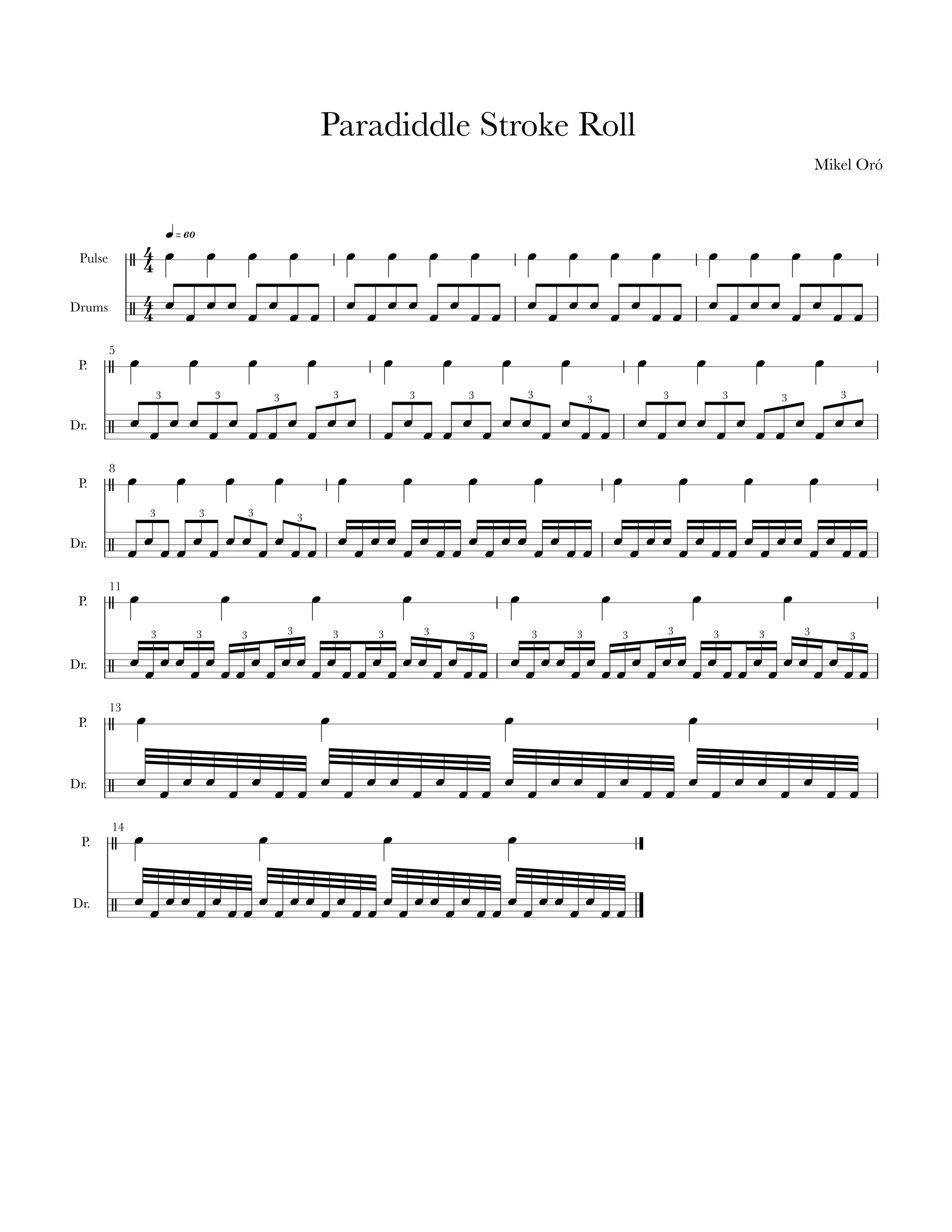 Paradiddle stroke roll | PDF