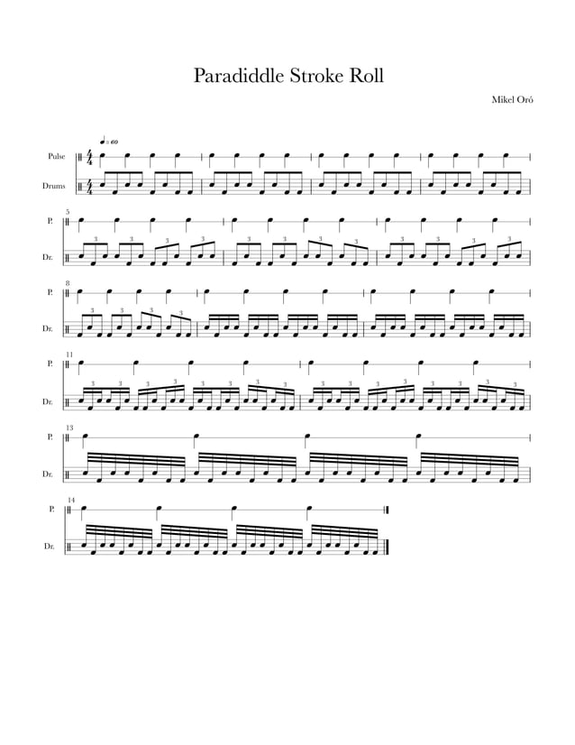 Paradiddle stroke roll | PDF