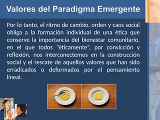 paradigma emergente valores GRUPO UNIVERSITARIO | PPTX