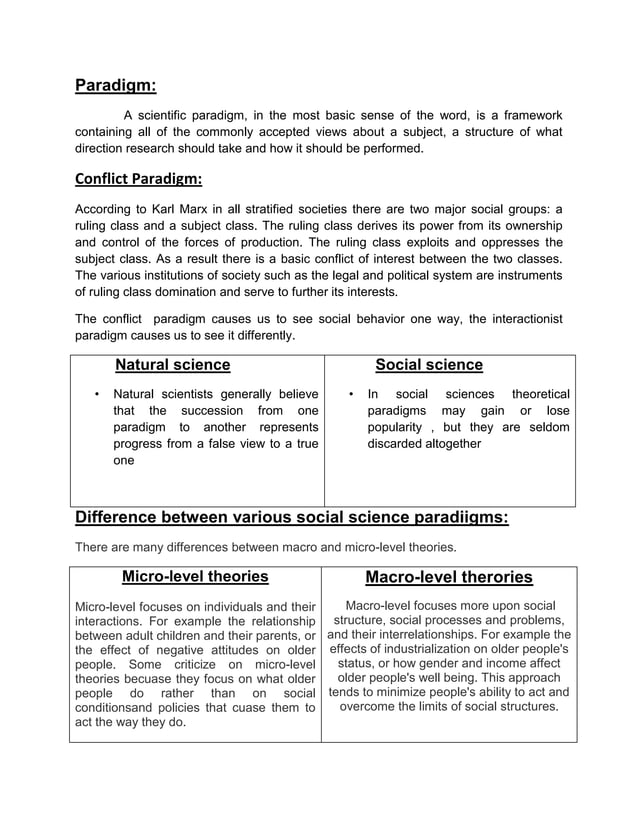 TYPES OF Paradigm | DOCX | Science