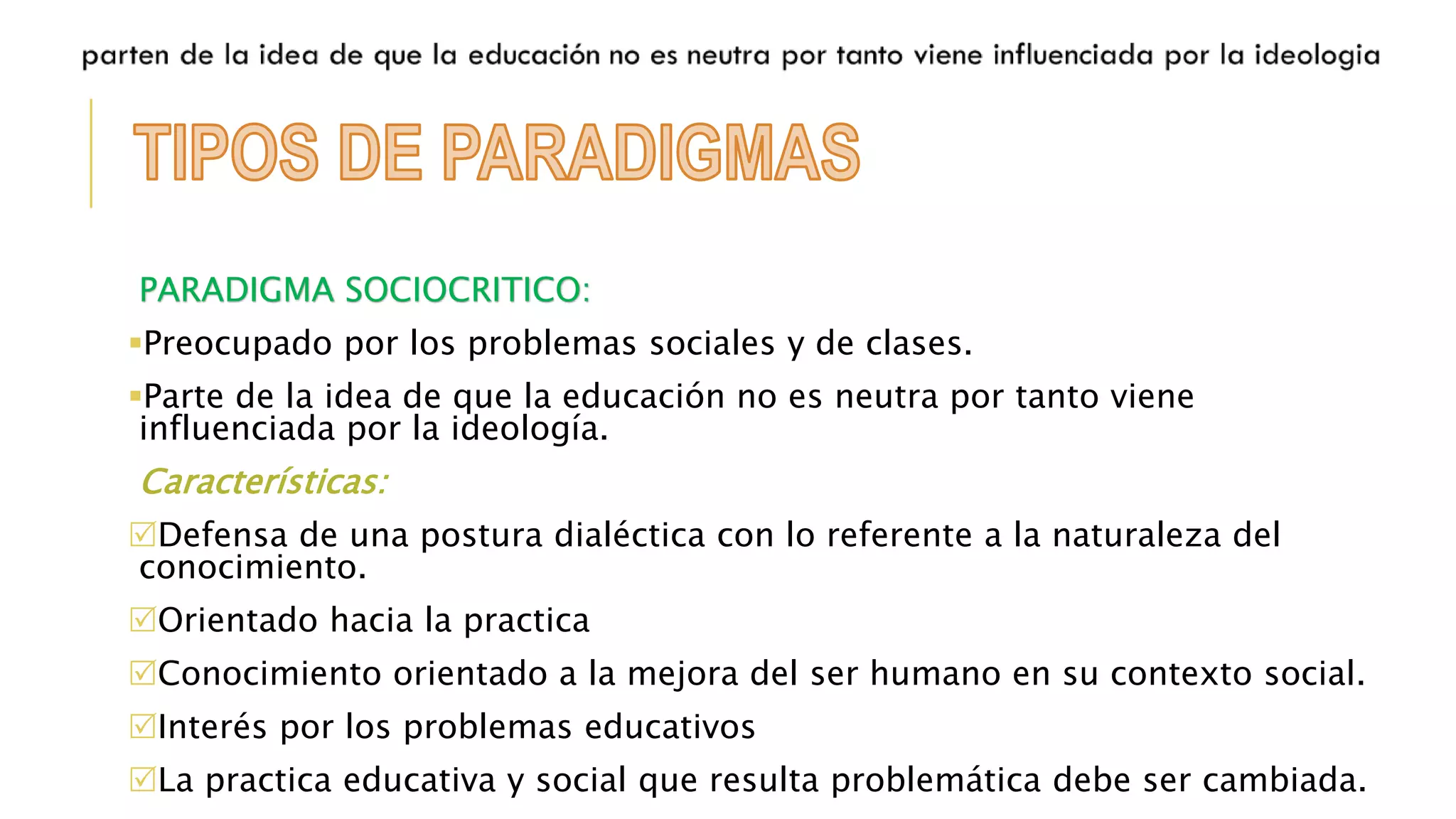 Paradigma (Definicion, tipos y ejemplos) | PPTX | Science
