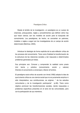 Paradigma crítico | DOCX