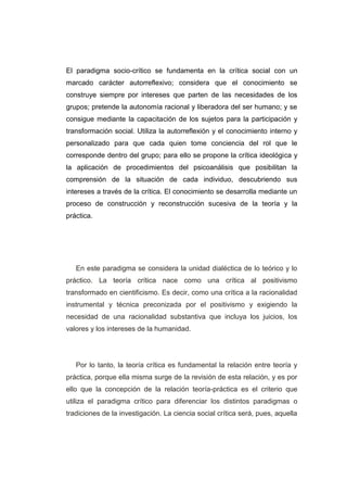Paradigma crítico | DOCX