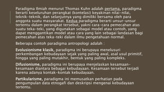 P aradigma dan teori antropologi | PPTX