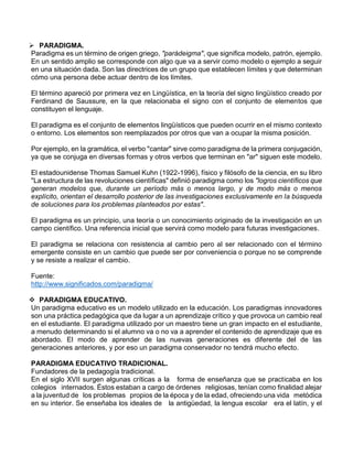 Paradigma educativo | PDF