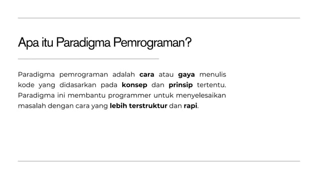 Paradigma Pemrograman - Object Oriented Programming | PDF