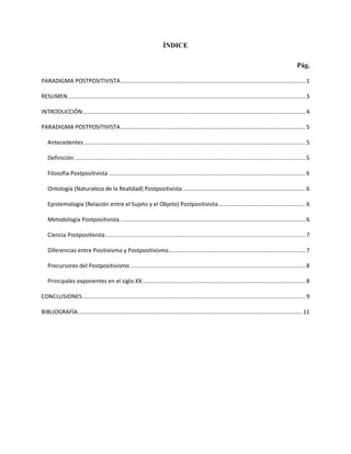 Paradigma postpositivista 2020 | PDF