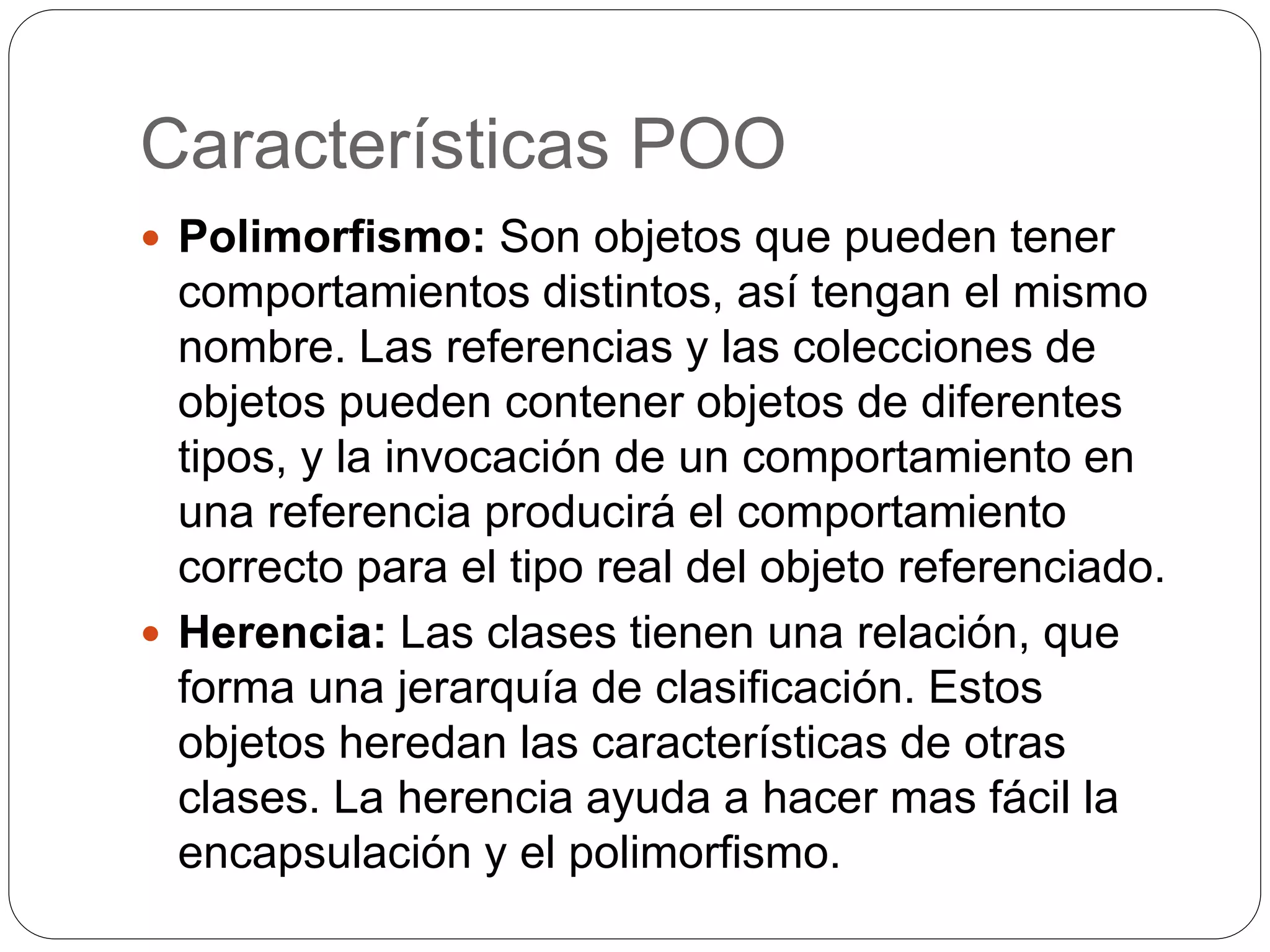 Paradigma Programación Orientada a Objetos (POO) | PPT