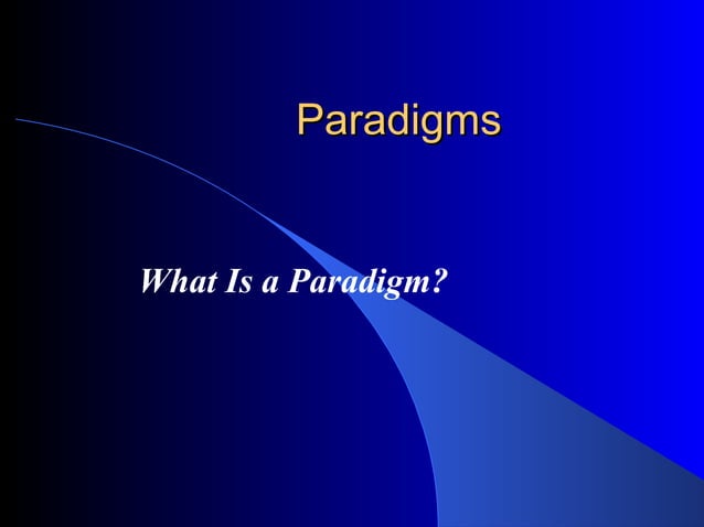 Paradigms | PPT
