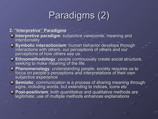 Paradigms And Theories | PPT