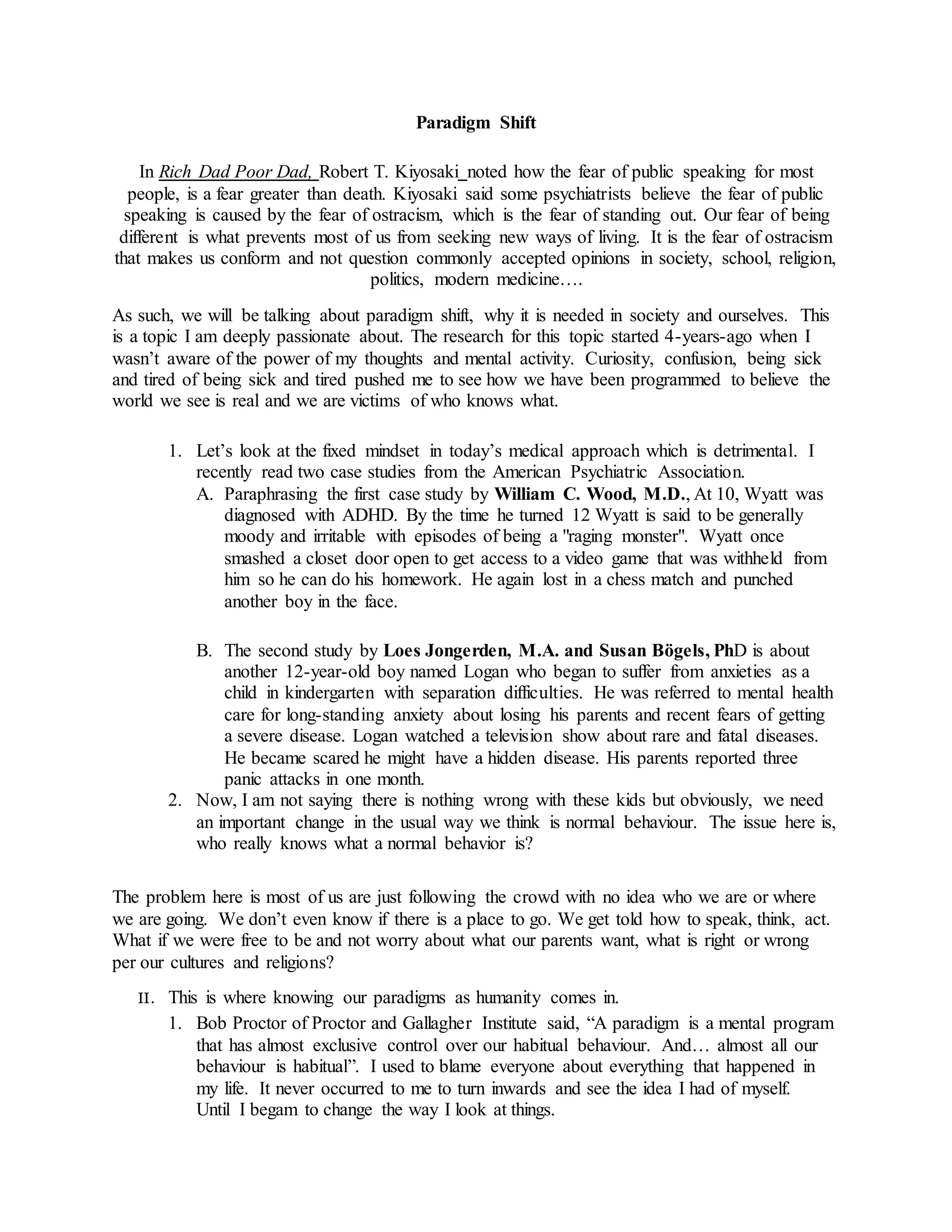 Paradigm Shift | DOCX
