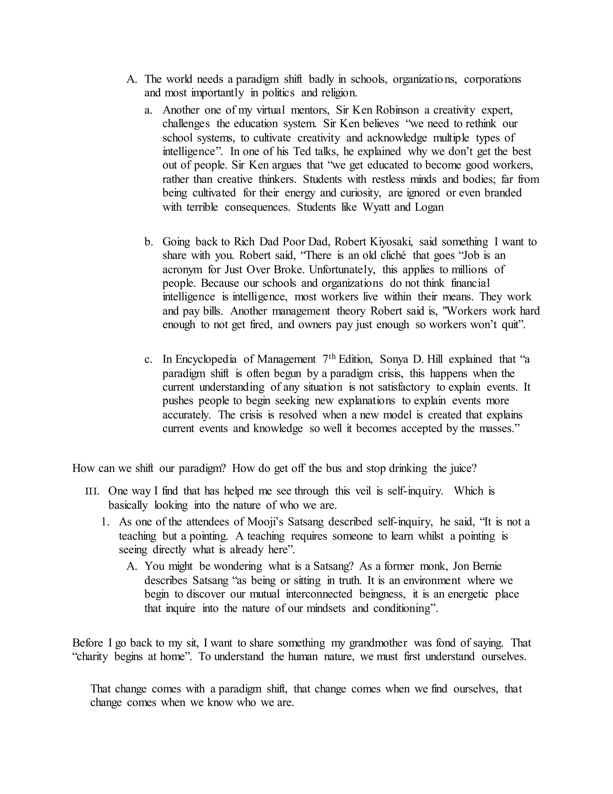 Paradigm Shift | DOCX