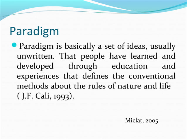 Paradigm Shift | PPT
