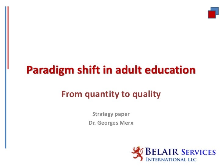 Paradigm shift in education - laderfriends