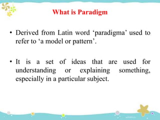 Paradigm shift in nursing profession | PPT