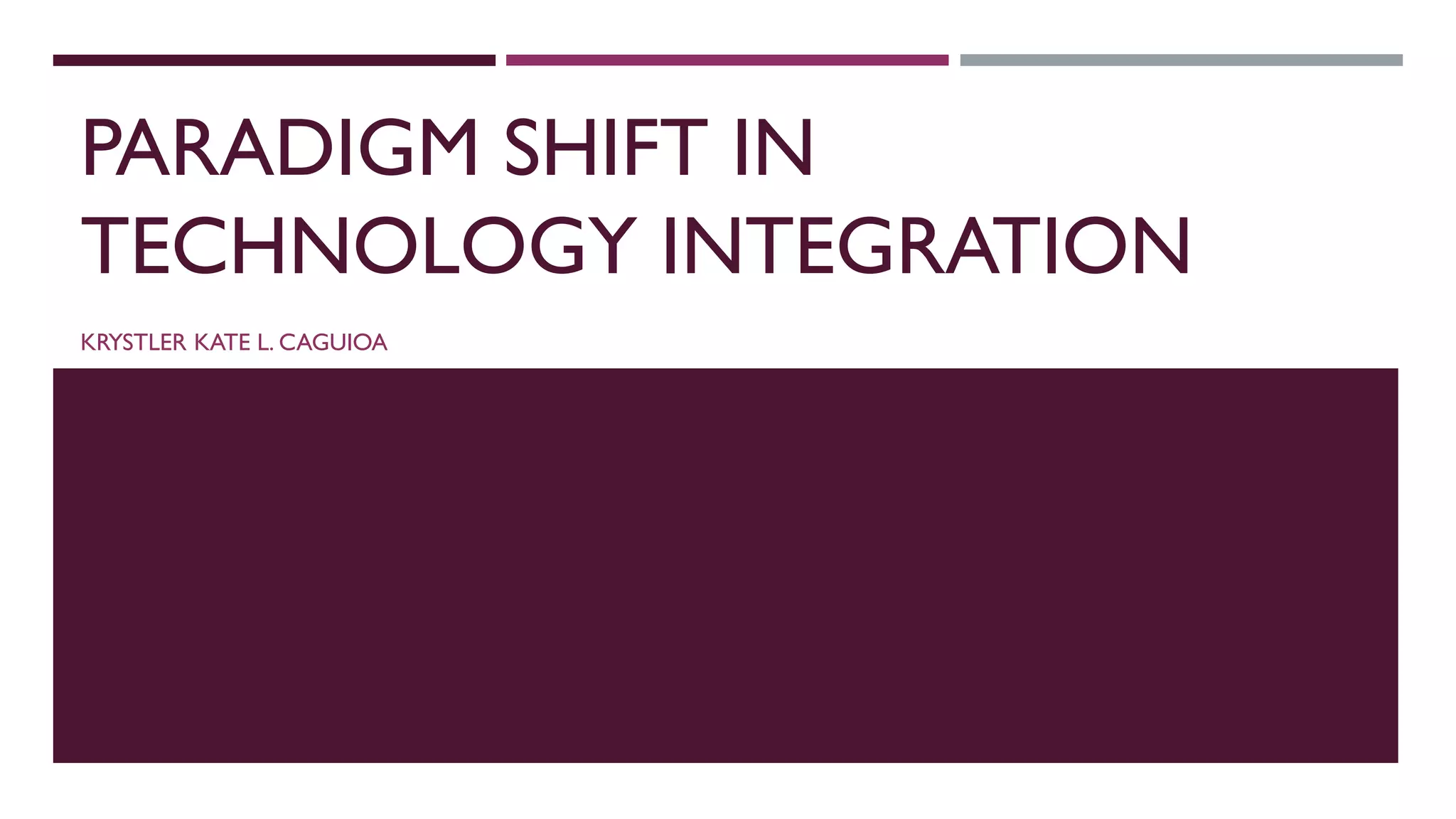 Paradigm shift in technology integration_CAGUIOA_III-A BSITE | PPTX