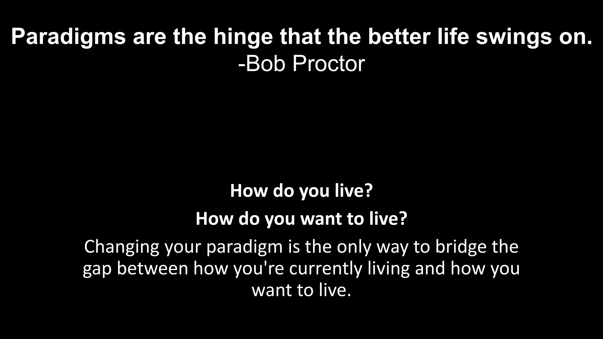 Paradigm shift seminar live stream | PPTX