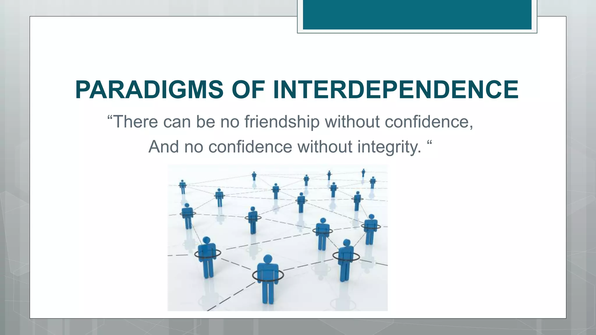 The 7 Habits of Highly Effectively People - Paradigms of ...