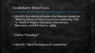 Paradigms of leadership | PPTX