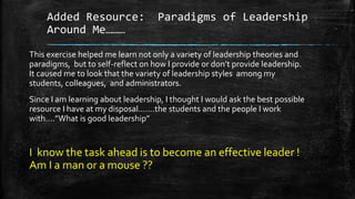 Paradigms of leadership | PPTX