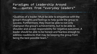 Paradigms of leadership | PPTX