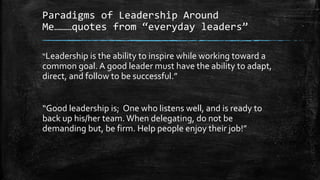 Paradigms of leadership | PPTX