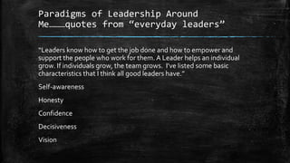 Paradigms of leadership | PPTX