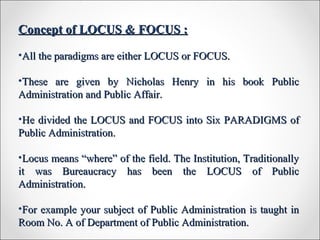 Paradigms of Public Administration | PPT