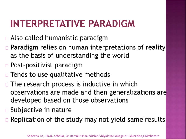 Paradigms of research | PPT