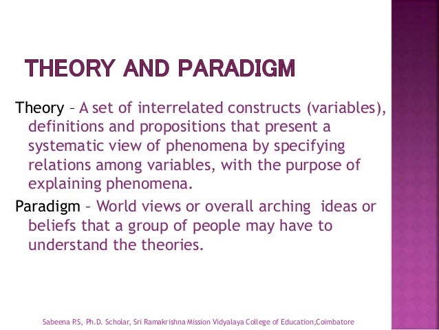 Paradigms of research