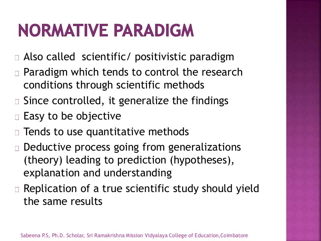 Paradigms of research