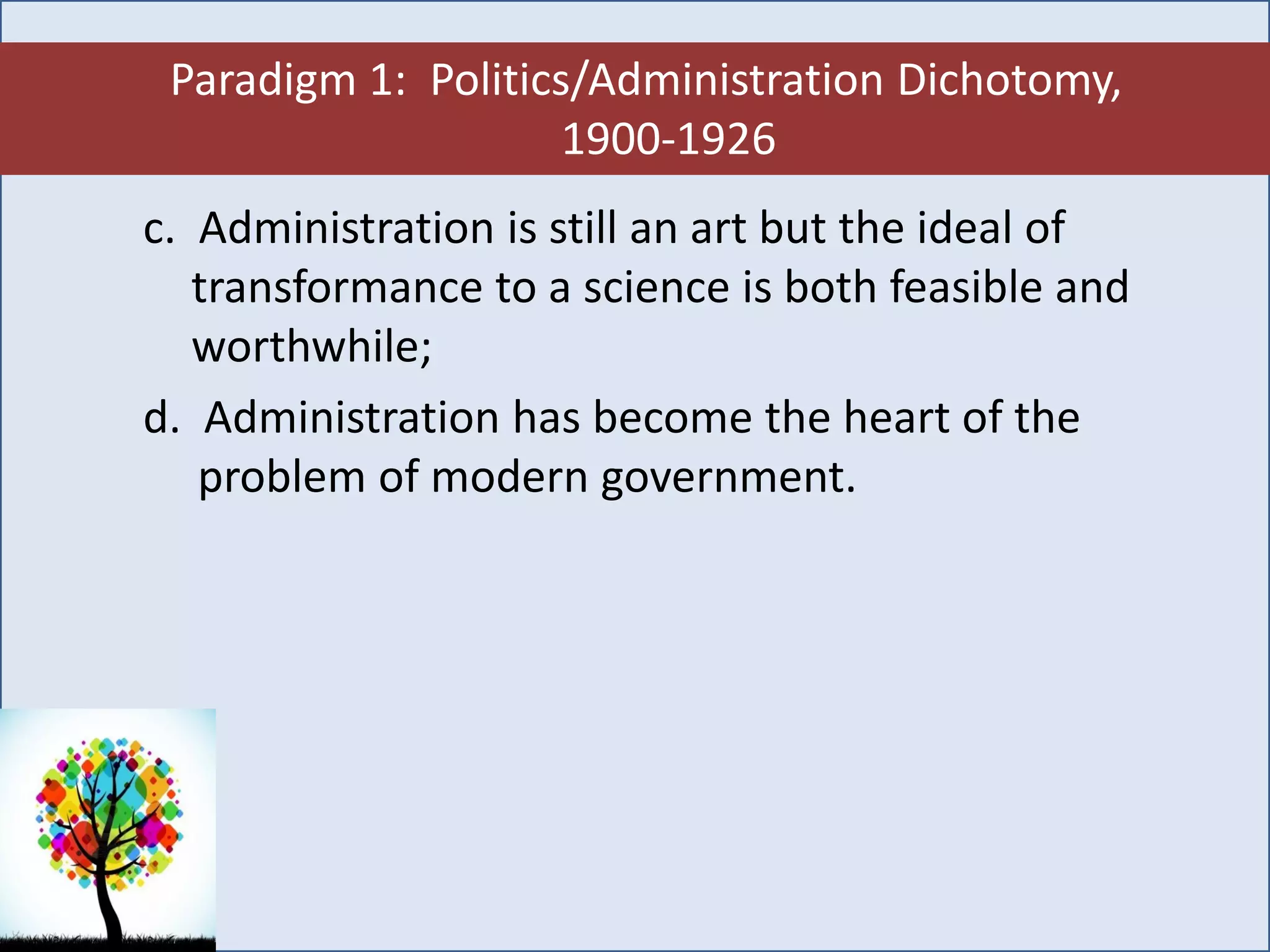 Paradigms or Models of Public Administration | PDF