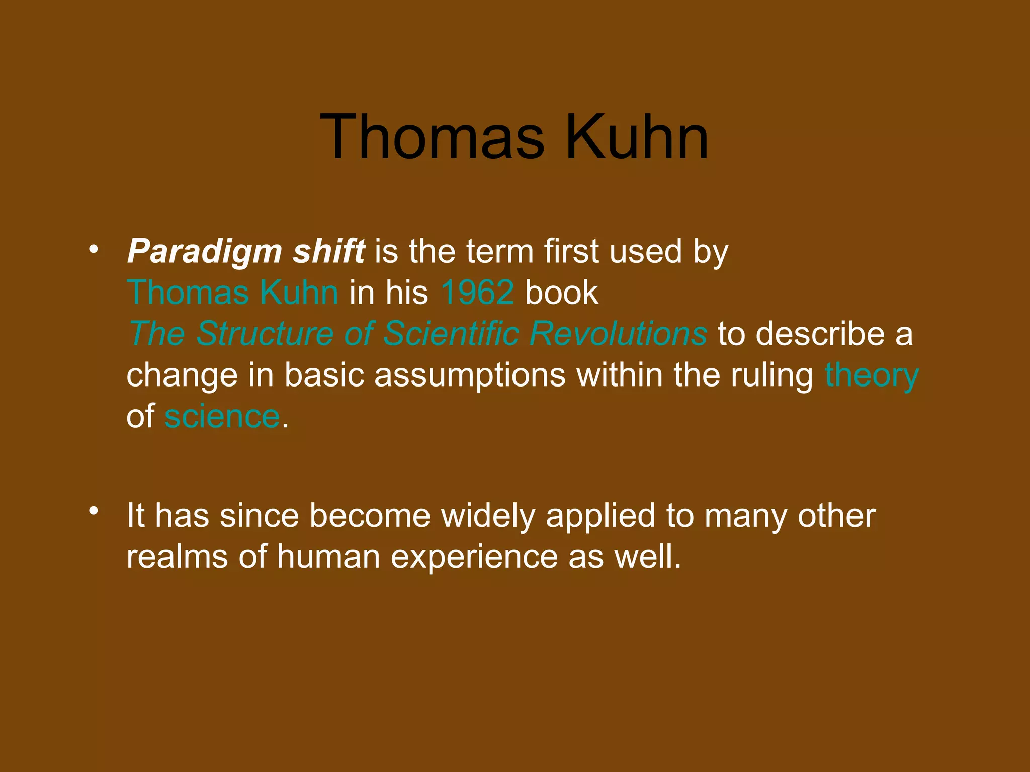 Paradigms Thomas kuhn Theory | PPT