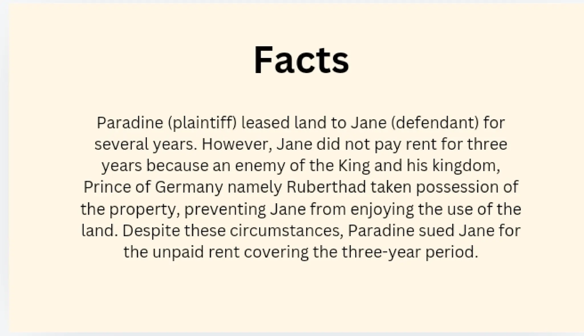 Case Law of Paradine Vs Jane, (1647)!!!! | PDF