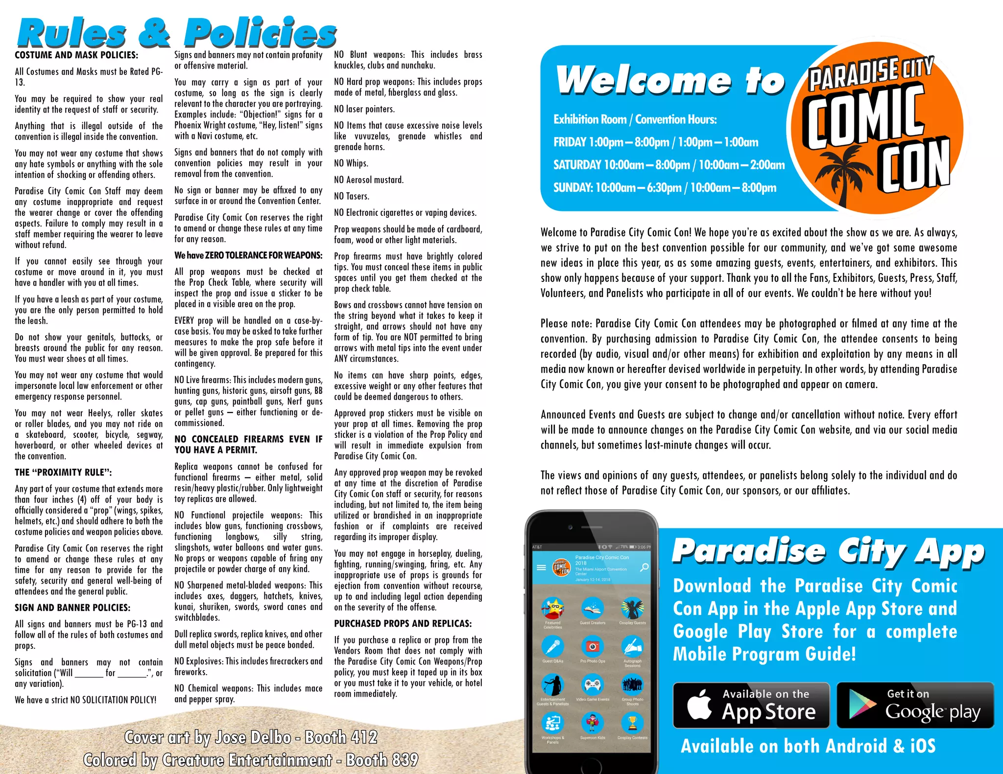 Paradise City Comic Con 2018 Program Guide | PDF