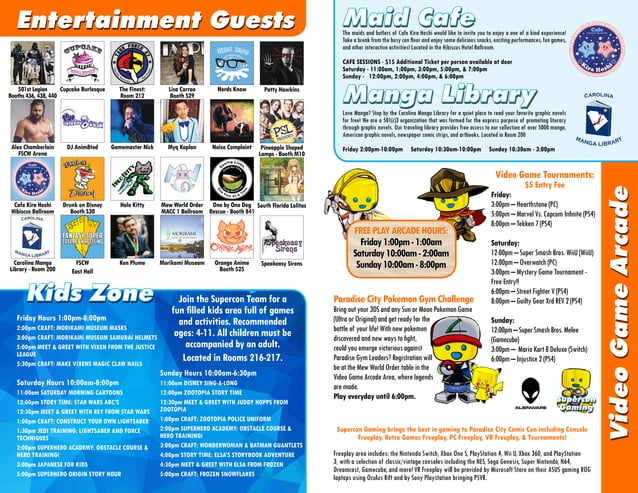 Paradise City Comic Con 2018 Program Guide | PDF