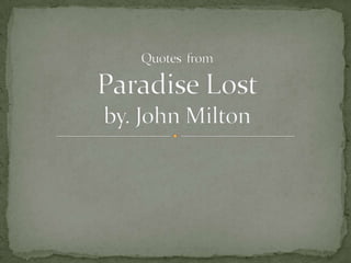 Paradise Lost | PPT