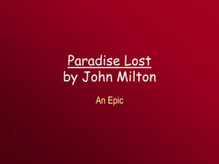 Paradise Lost.ppt John Milton ppt templete | PPT | Christianity ...