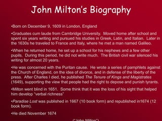 Paradise Lost.ppt John Milton ppt templete | PPT | Christianity ...