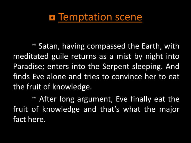 Paradise Lost book IV by John Milton | PPTX | Christianity | Religion ...