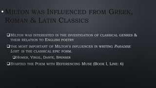 Paradise Lost & John Milton | PPT