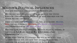 Paradise Lost & John Milton | PPT