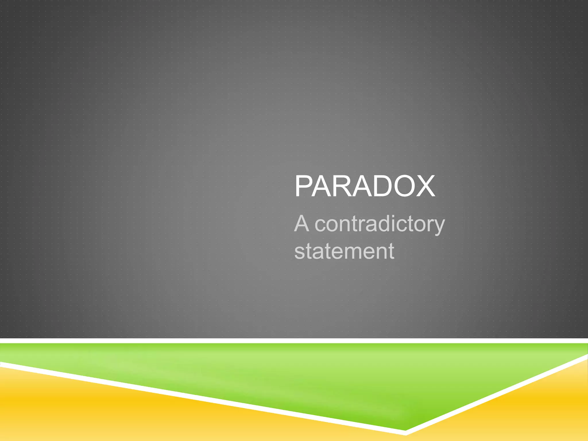 Paradox Literary Term | PPTX