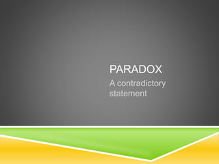 Paradox Literary Term | PPTX