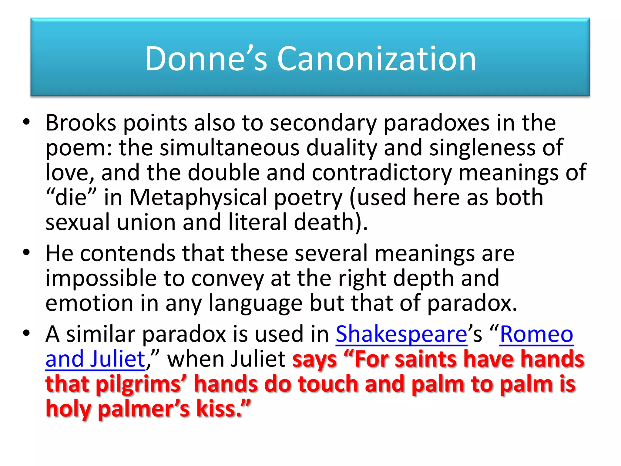 Cleanth Brooks - The Language of Paradox | PPTX
