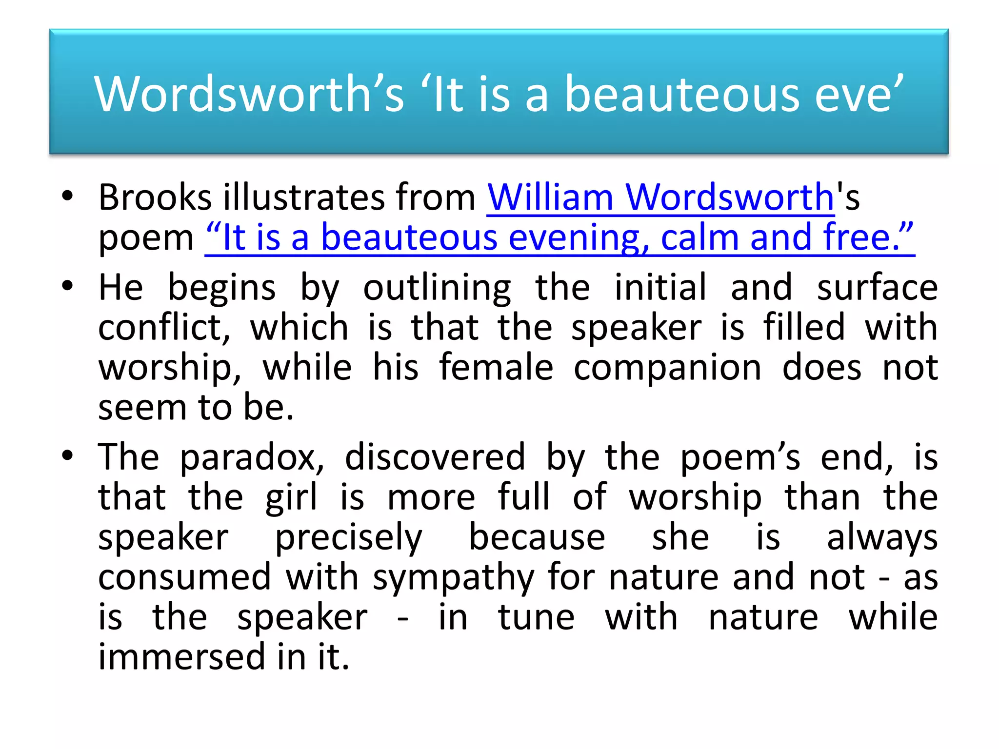 Cleanth Brooks - The Language of Paradox | PPTX