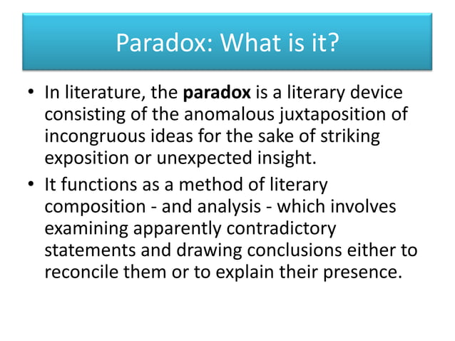 Cleanth Brooks - The Language of Paradox | PPTX